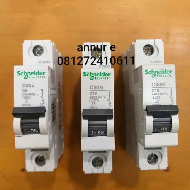 Jual Mcb c60a c60n schneider 1phase 6A 10A 16A | Shopee Indonesia
