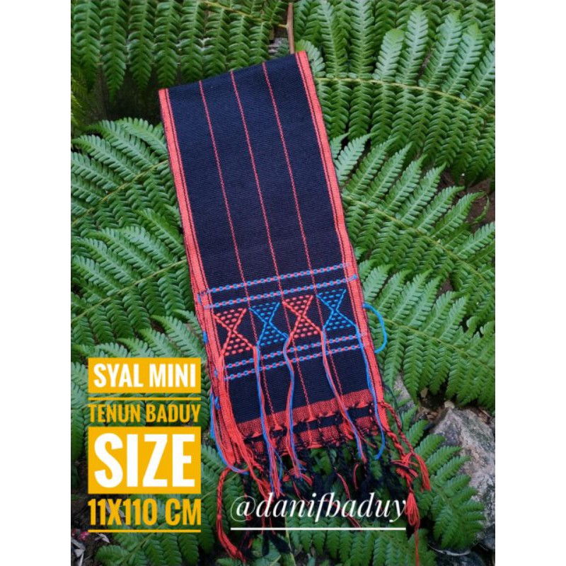 Jual Syal selendang mini tenun Baduy size 11x110 cm motif Adumancung ...