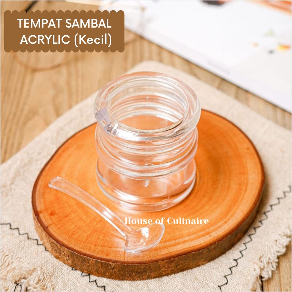 Jual Tempat Wadah Sambal Chilli Bowl dengan Sendok Akrilik Acrylic ...
