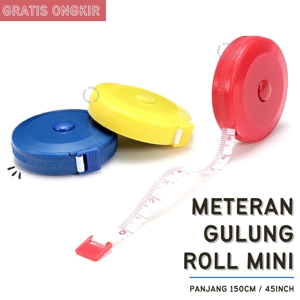 Jual METERAN GULUNG ROLL MINI OTOMATIS PANJANG 150CM | ALAT UKUR ...