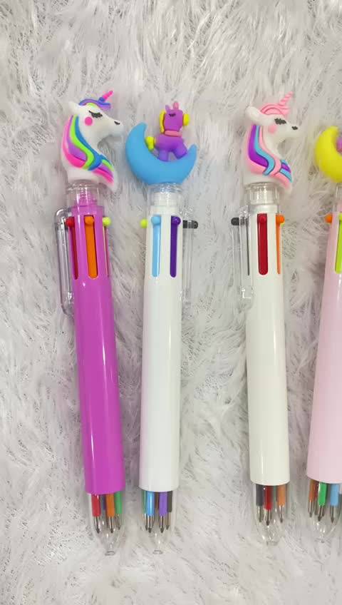 Jual HC Pena Karakter Mekanik 6 Warna Unicorn Full Moon Pulpen Karakter ...