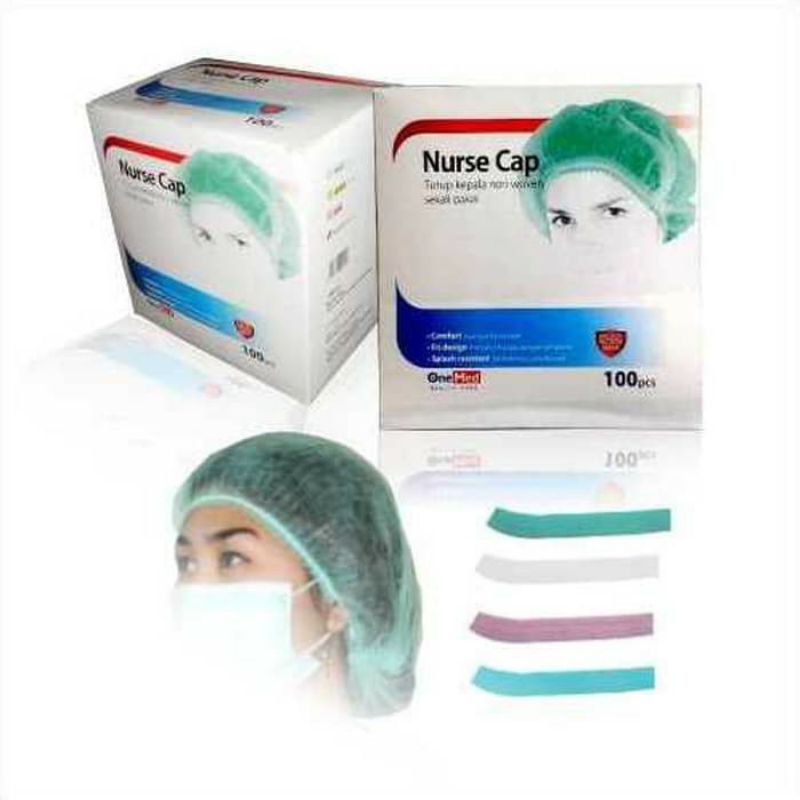 Jual Nurse Cap Ecer isi 10 Pcs / Head cap medis / penutup kepala medis ...