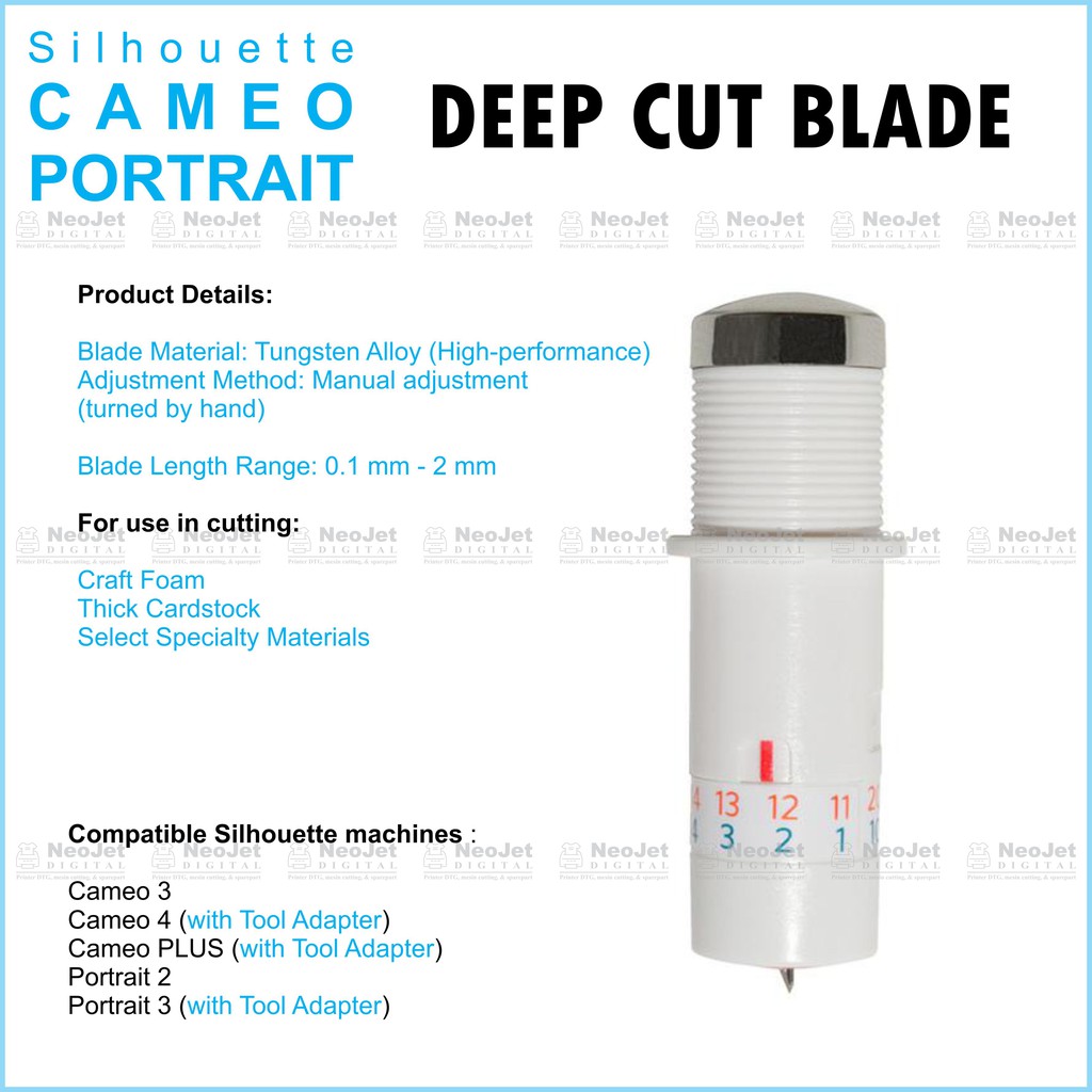Jual Silhouette Deep Cut Blade 2mm untuk Mesin Cutting Cameo Portrait ...