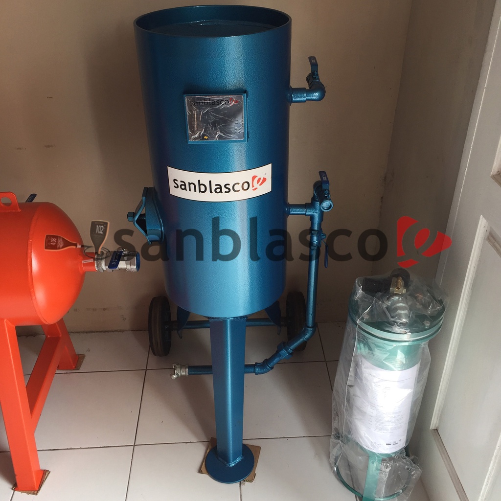 Jual Sandblasting Pot 100 Lbs Blasting Pot 100 Lbs with Holder & Nozzle ...