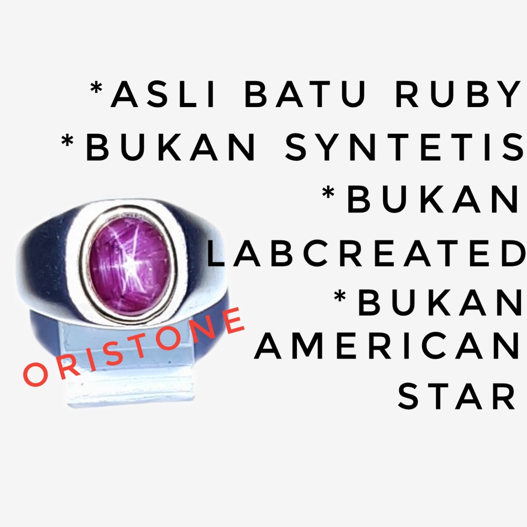 Jual Batu Permata Natural Ruby Star | Shopee Indonesia
