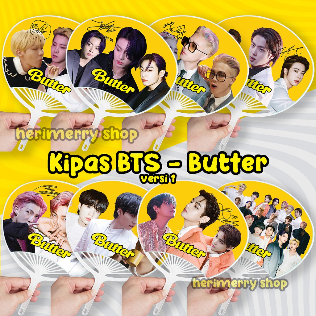 Jual Kipas BTS Butter versi 1 - Merchandise Hand fan KPOP Unofficial ...