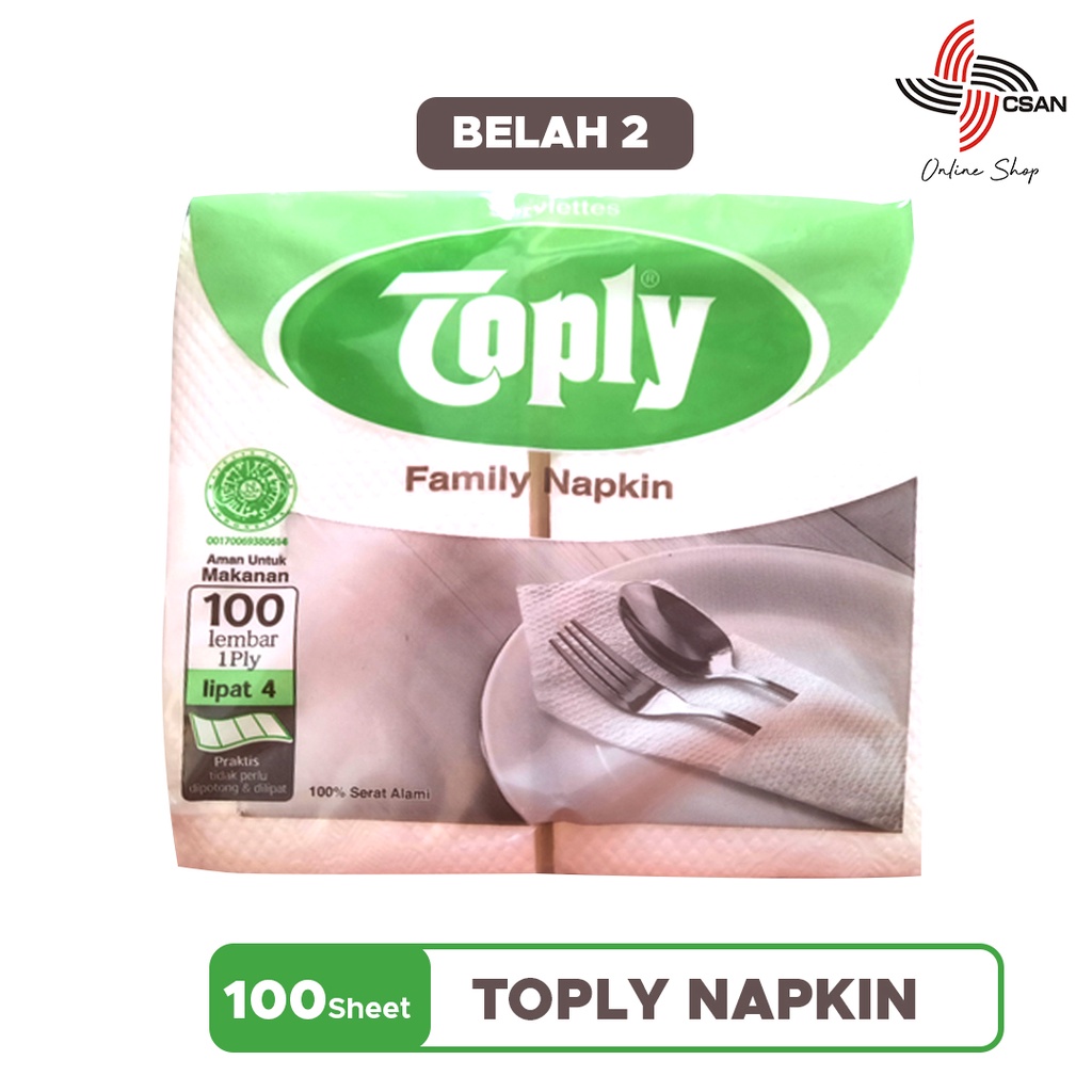Jual Toply Tisu Napkin Family 100s (Belah 2) | Shopee Indonesia