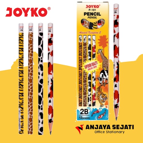 Jual Pensil 2B Joyko P - 101 ( Animal Kingdom ) / Perlusin (12pcs) | Shopee Indonesia