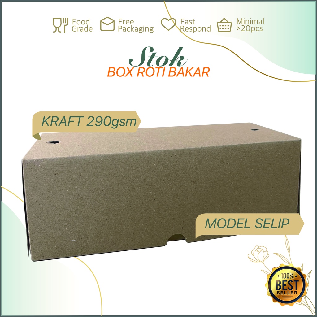Jual Dus Box Roti Bakar Kraft Coklat Laminasi / Box Bomboloni / Bungkus ...