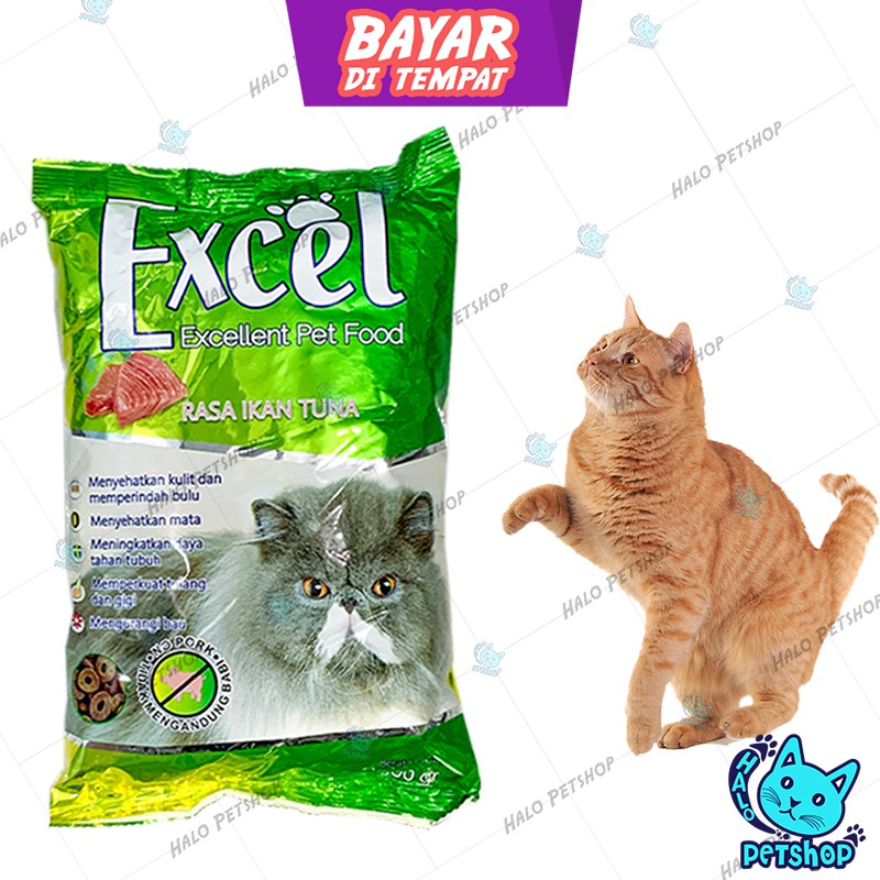 Jual EXCEL Cat Food 500gr Kibble Donat Makanan Kucing Dewasa Tidak ...
