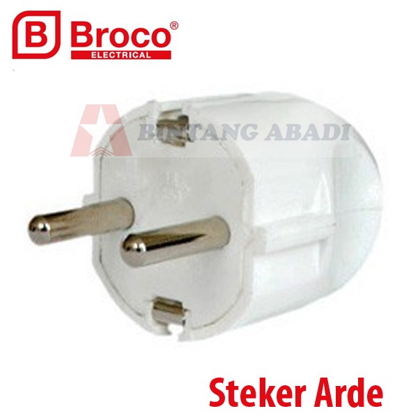 Jual Broco Steker Arde Colokan Listrik Putih 1331055 / Electric Plug ...