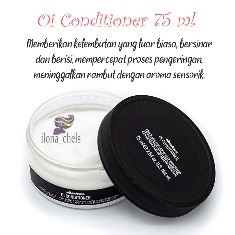 Jual DAVINES OI CONDITIONER 75 ml | Shopee Indonesia