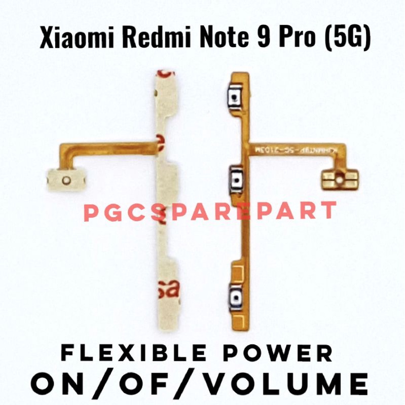 Jual Original Flexible Konektor Volume Power On Off Xiaomi Redmi Note 9 Pro 5G - Flexibel ...