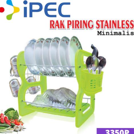 Jual Rak piring minimalis stainless rak susun 2tingkat 3350 | Shopee ...