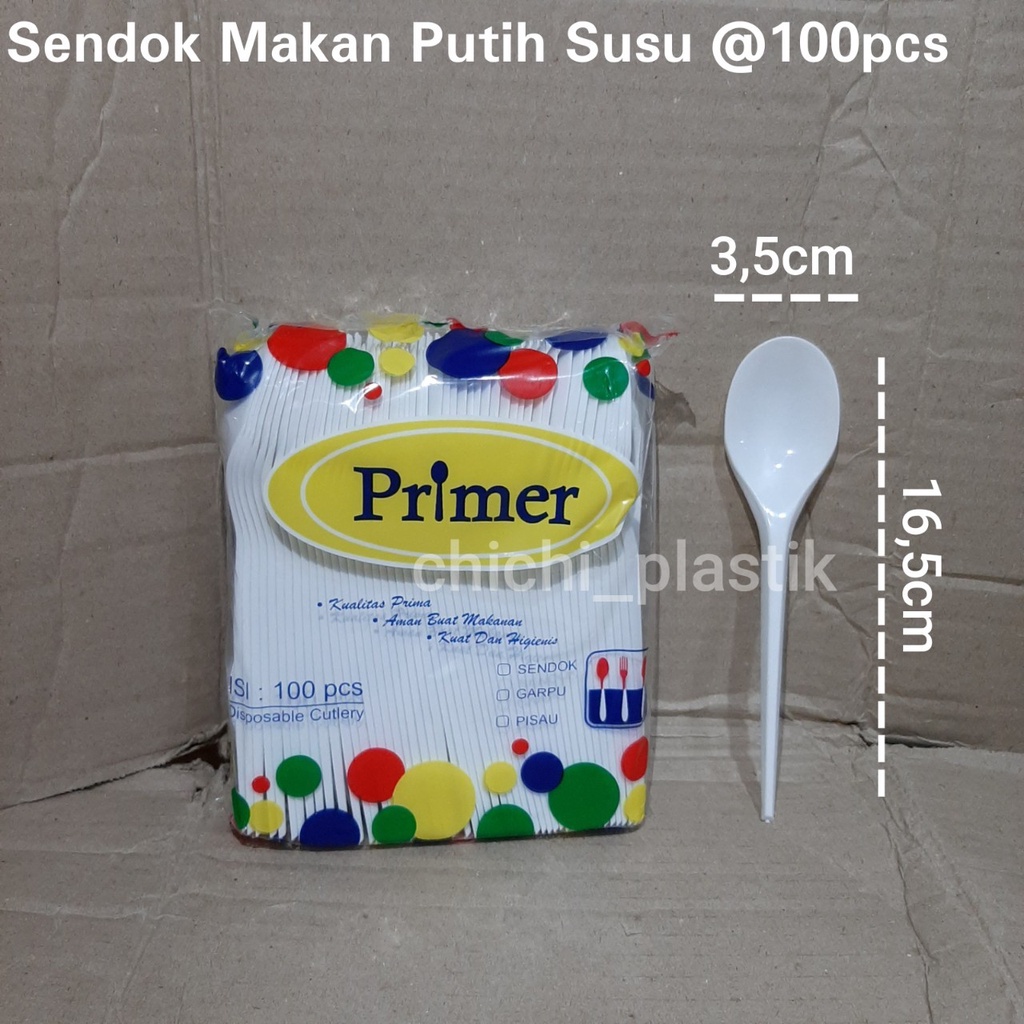 Jual Sendok makan putih susu bening / sendok es / sendok warna / sendok ...