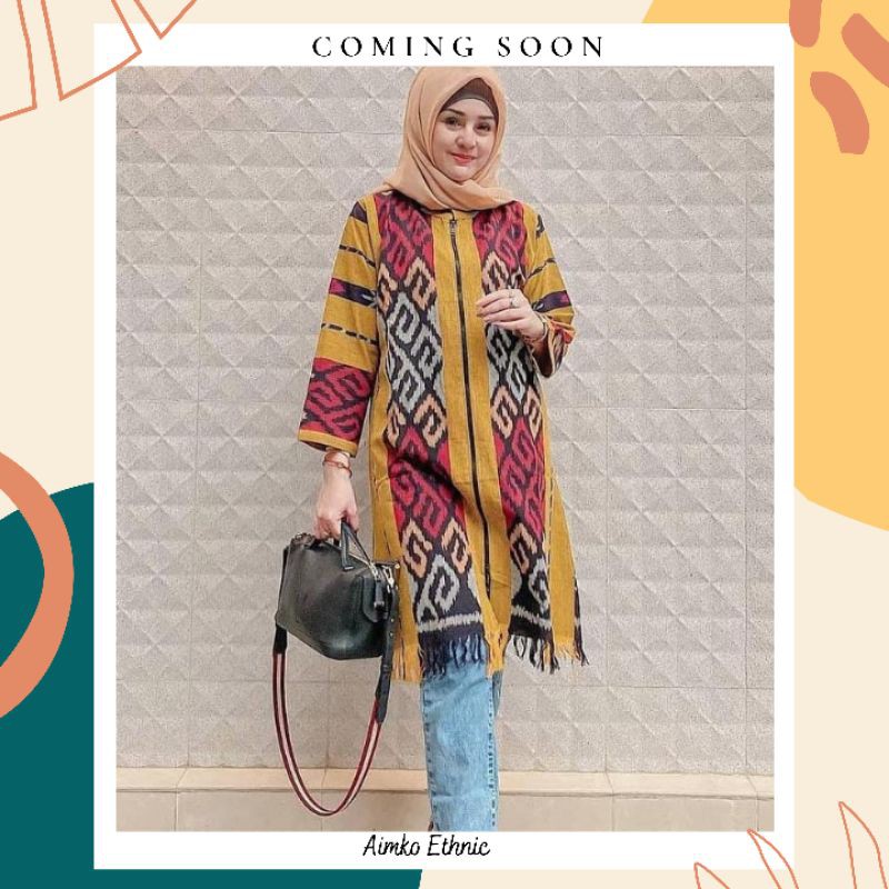 Jual baju tenun tunik tenun dress tenun tenun jepara tenun troso tenun asli baju etnik | Shopee ...
