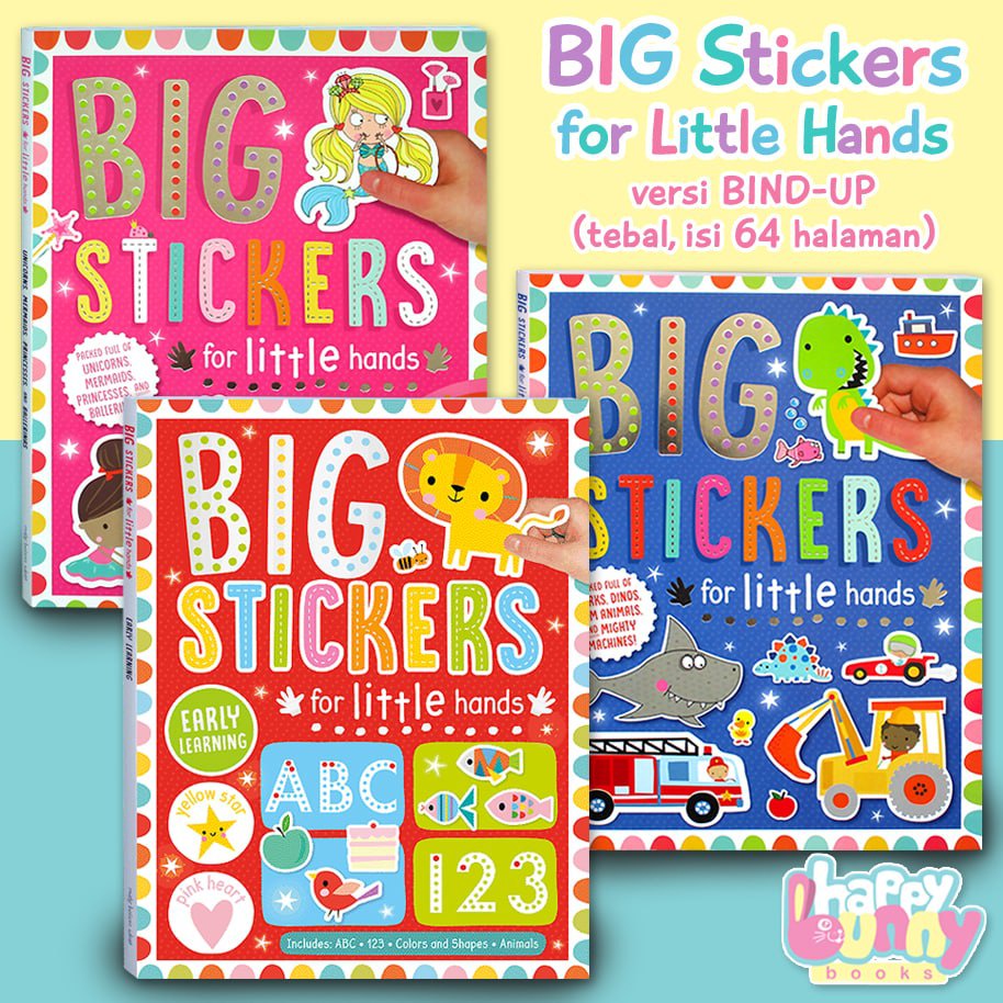 Jual [Make Believe] PINK / BLUE / EARLY LEARNING Big Stickers for ...