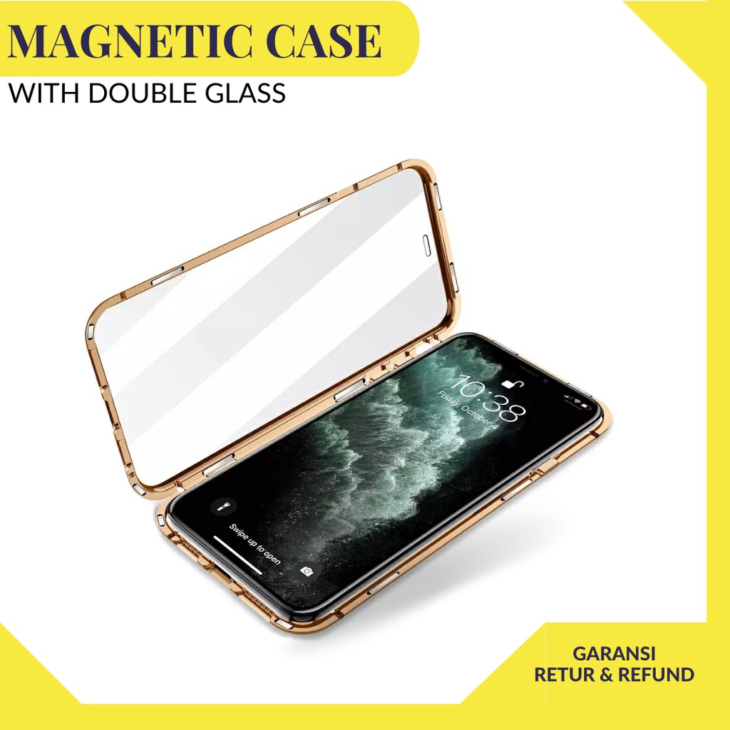 Jual SAMSUNG F62 M62 A02S A03S 4G 5G MAGNETIC CASE FULL COVER DOUBLE GLASS KACA DEPAN BELAKANG ...