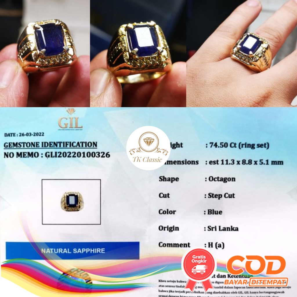 Jual NATURAL BATU PERMATA ROYAL BLUE SAPPHIRE SRILANKA CEYLON INCLUDE ...