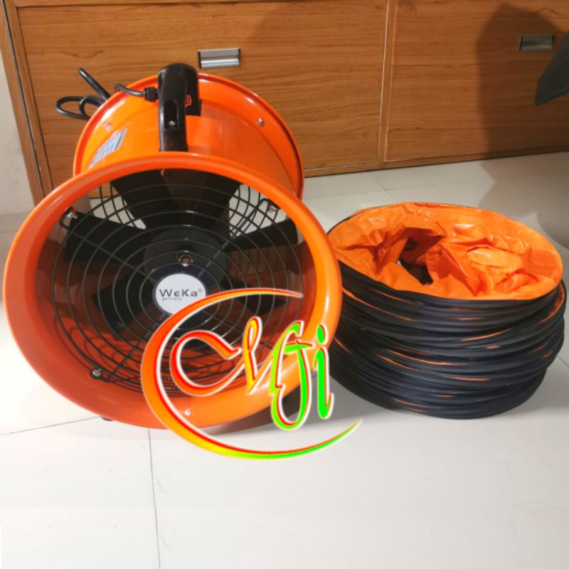 Jual Kipas Blower Portable Ventilator 12 Inch 300 mm Plus Selang Flexible Duct 10 Meter Weka ...