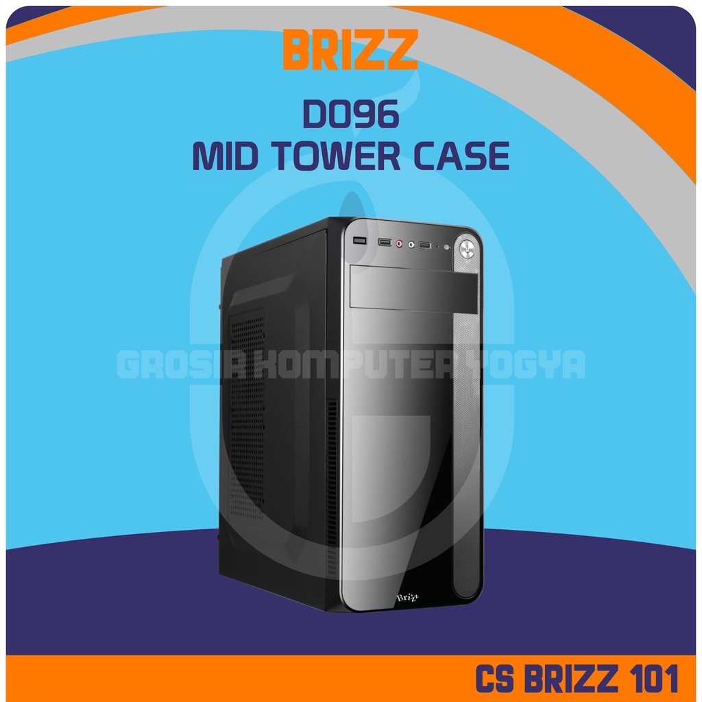 Jual Brizz D096 ATX Mid Tower Case with PSU 500W Casing Komputer ...