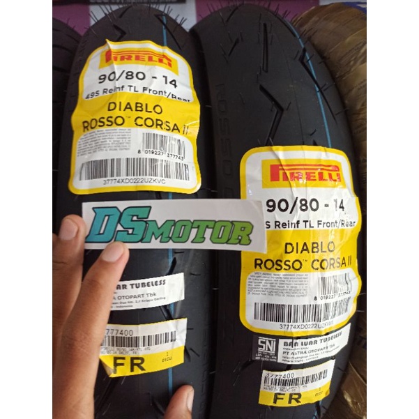 Jual ban luar pirelli Firelli Diablo Rosso Corsa 2 II ll 90/80-14 90 80 ...