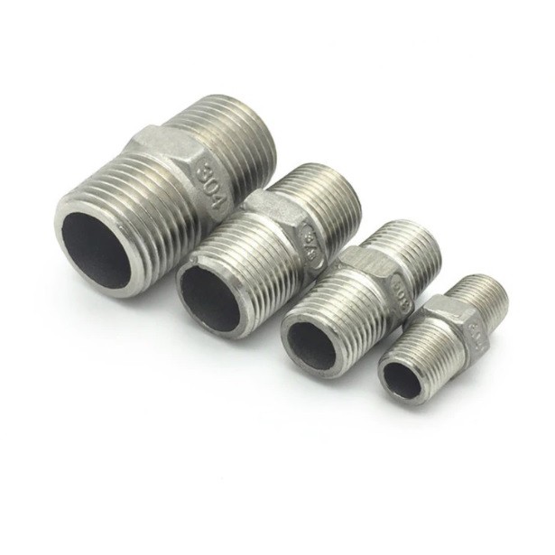 Jual DOUBLE NEPEL STAINLESS STEEL 304 UK 1/2" INCH | Shopee Indonesia