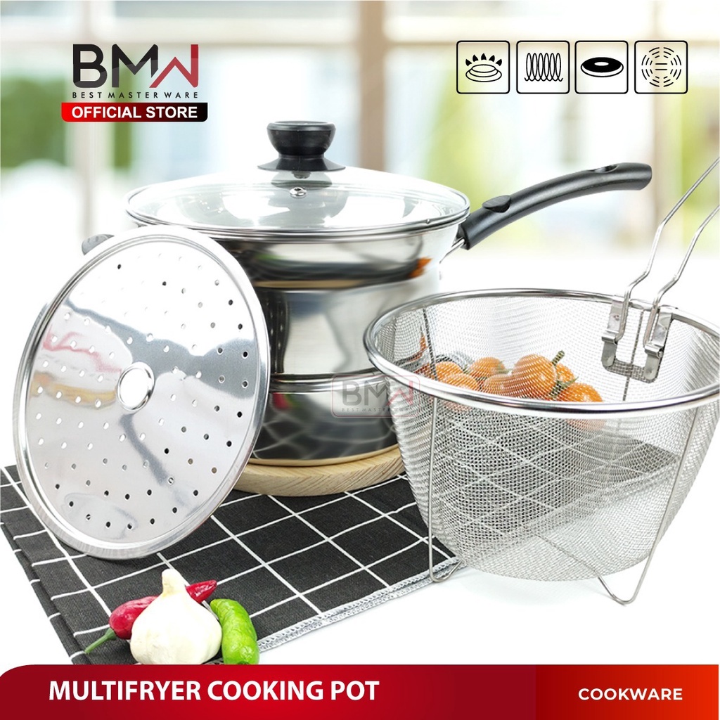 Jual BMW Kitchen Ware - Panci Kukus Set Stainless Steel Goreng Rebus ...