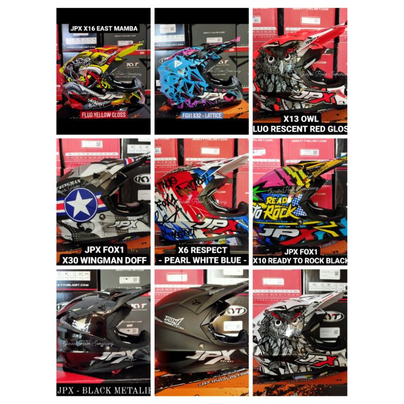 Jual HELM JPX HELM CROSS HELM TRAIL JPX EASTMAMBA JPX LATTICE JPX OWL ...