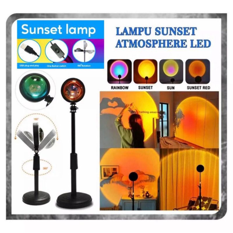 Jual Lampu Sunset Led USB / sunset Lamp Atmostphere Led / Lampu Tidur ...