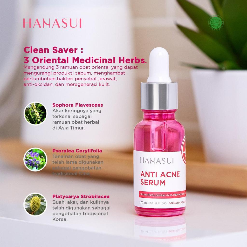 Jual Hanasui Serum Anti Acne 20ml / Pink|KEMASAN BARU | Shopee Indonesia