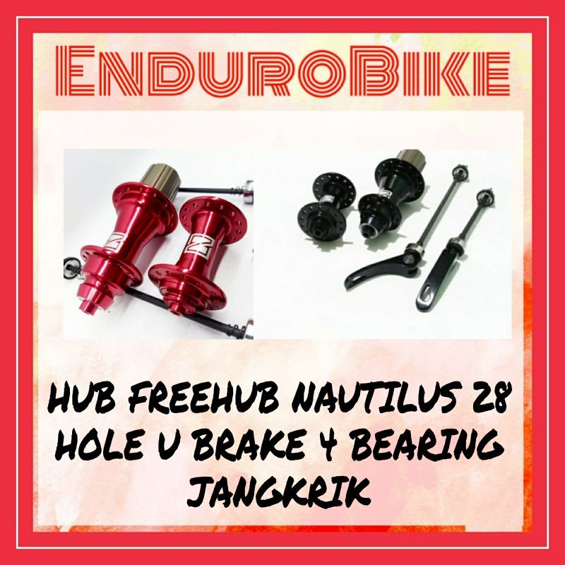 Jual HUB FREEHUB NAUTILUS 28 HOLE FOLDING BIKE SEPEDA LIPAT V BRAKE ...