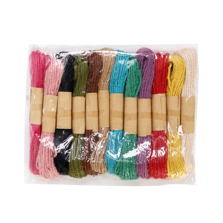 Jual TALI RAMI GONI DIY Kerajinan Tangan Roll 10m Box Kado 12 Warna ...