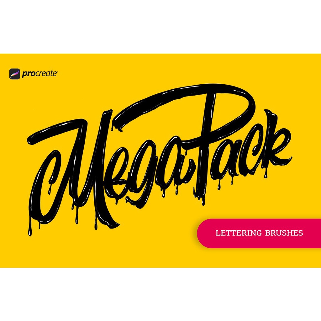 Jual Procreate Brush - 100+ Lettering Megapack | Shopee Indonesia