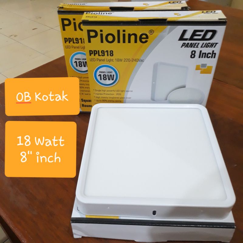 Jual PIOLINE Lampu LED Panel 18 Watt 18w Downlight OB Outbow Tempel ...