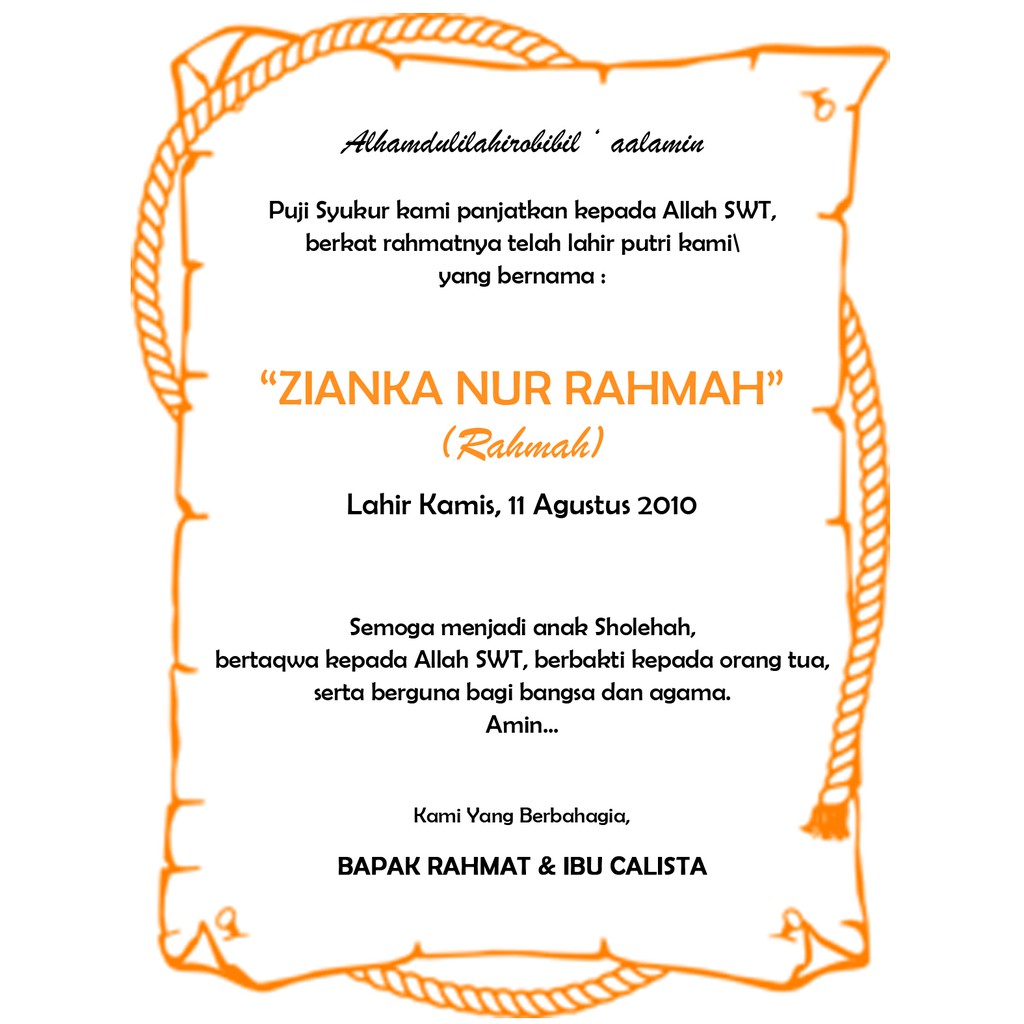 Jual Kartu Syukuran Bingkai Tali | Shopee Indonesia