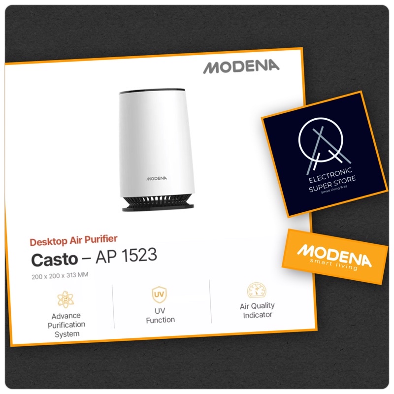 Jual AIR PURIFIER MODENA AP1523 UV FUNCTION SUPER VIRUS KILLER HEPA ...