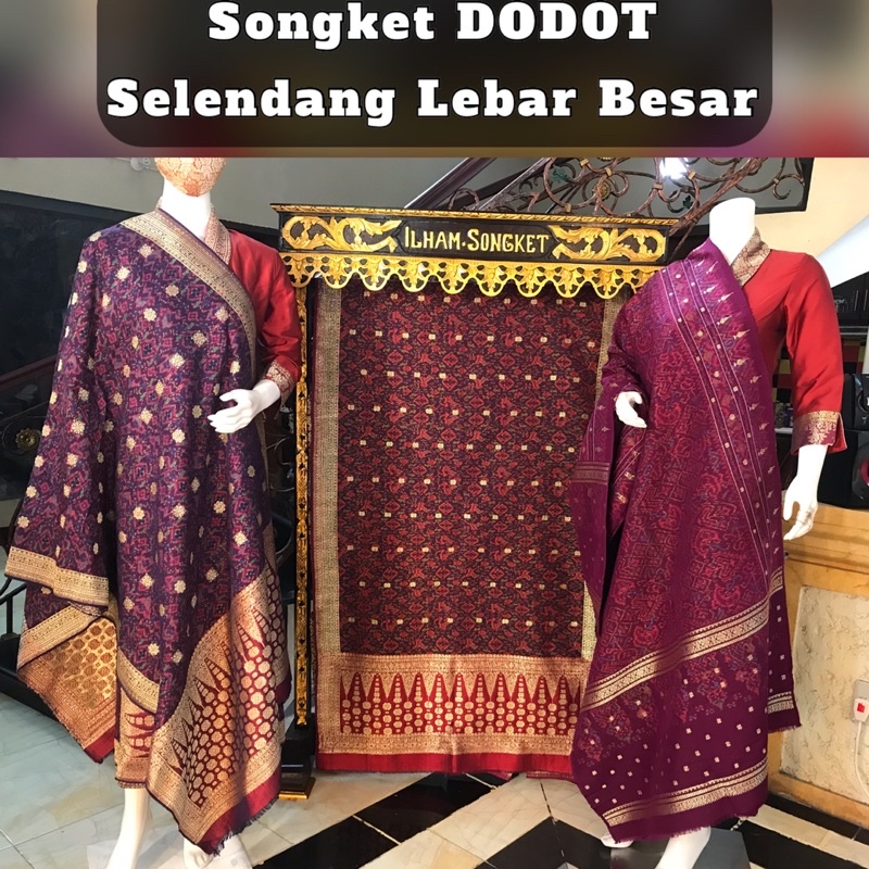 Jual Songket DODOT Limar Excluisve Berlian ORI maroon/ Songket Tenun ...