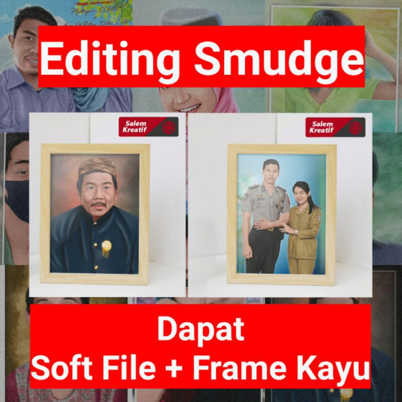 Jual Cetak Smudge Plus Frame Kayu | Shopee Indonesia