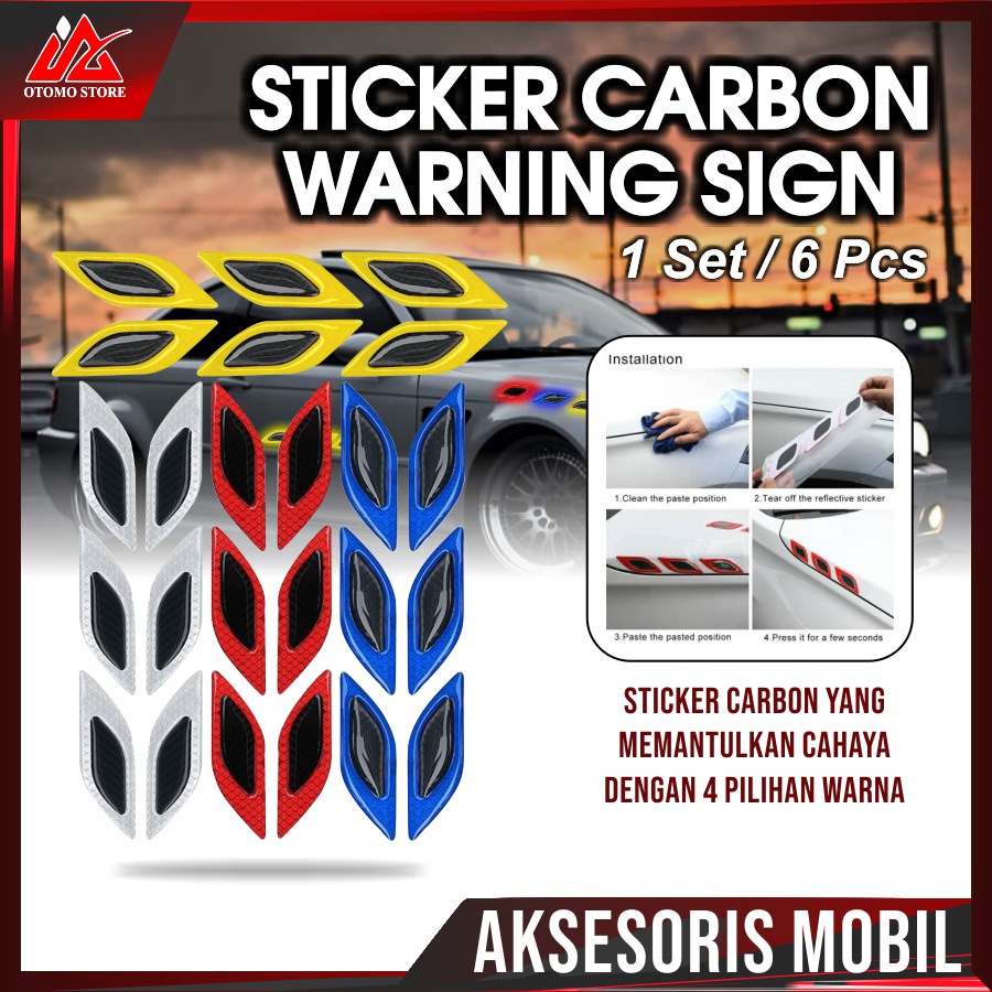 Jual STIKER CARBON 3D Mobil Sticker Reflektor Mask Reflective Scoop ...