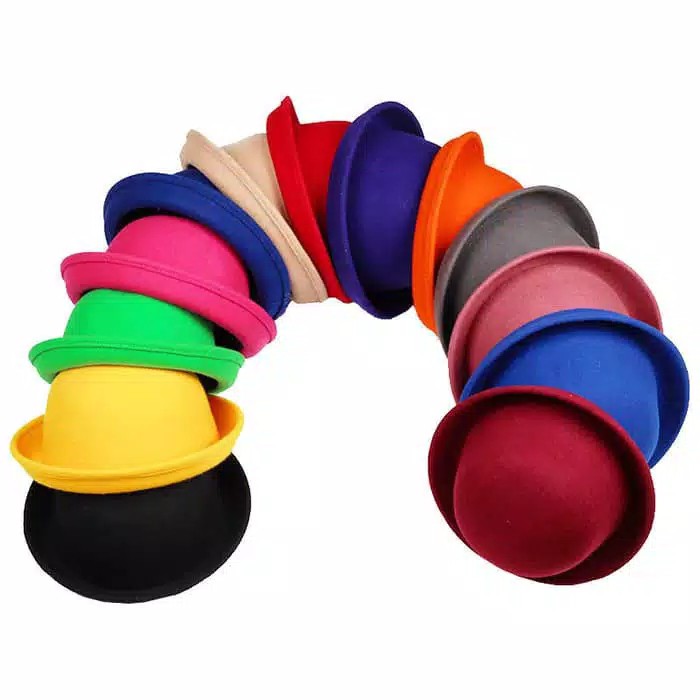 Jual TOPI CAPLIN ANAK BOWLER FEDORA CHAPLIN HAT POLOS | Shopee Indonesia