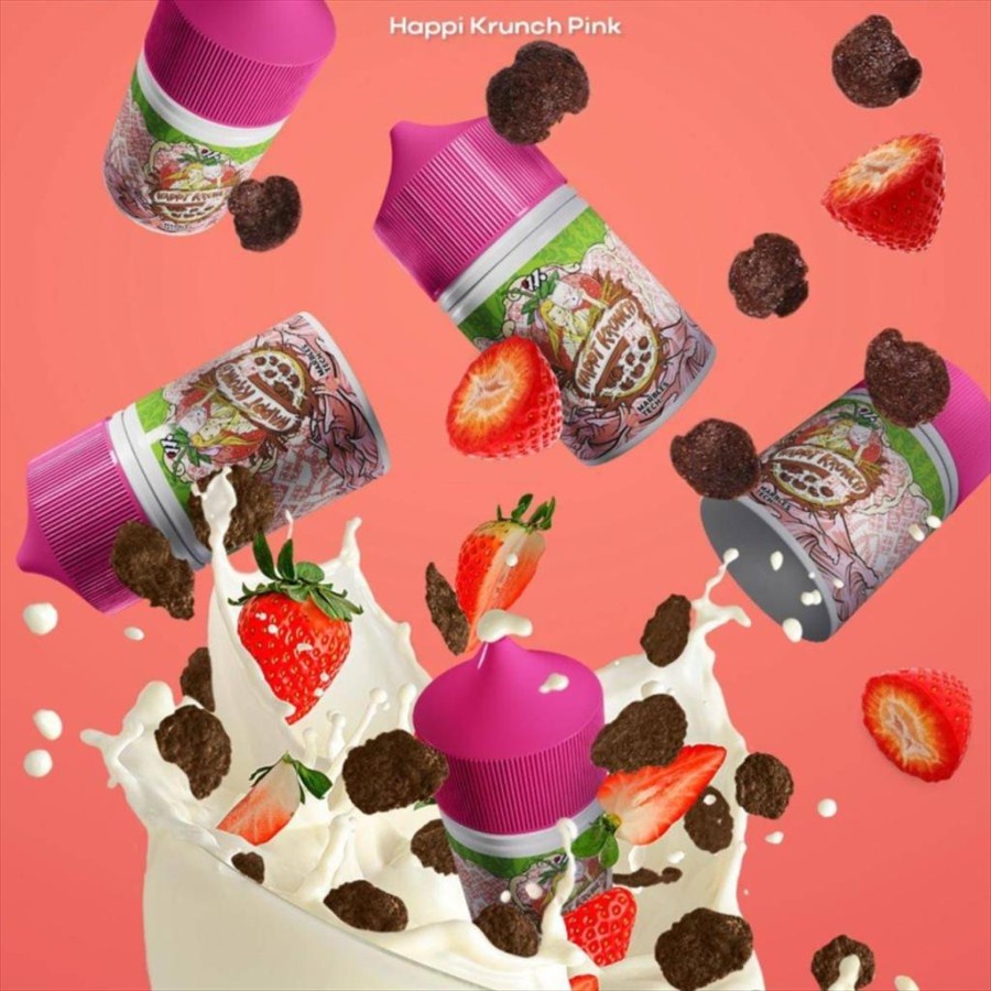 Jual HAPPI KRUCNH V3 60ML PINK STRAWBERRY MILK BY WISE JUICE / HAPPY ...