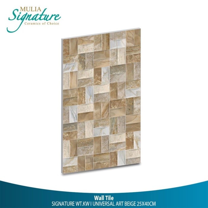 Jual KERAMIK DINDING 25X40 UNIVERSAL ART BEIGE GLOSSY - MULIA TILE ...