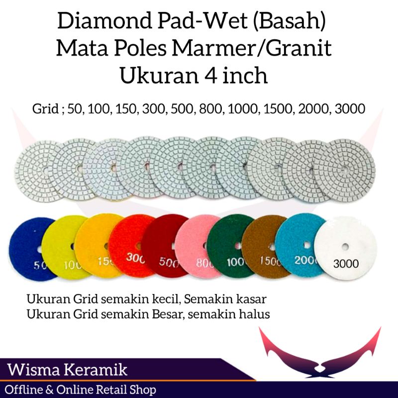 Jual Diamond Pad, mata poles granit, marmer, stone, 100 mm/ 4 inch ...