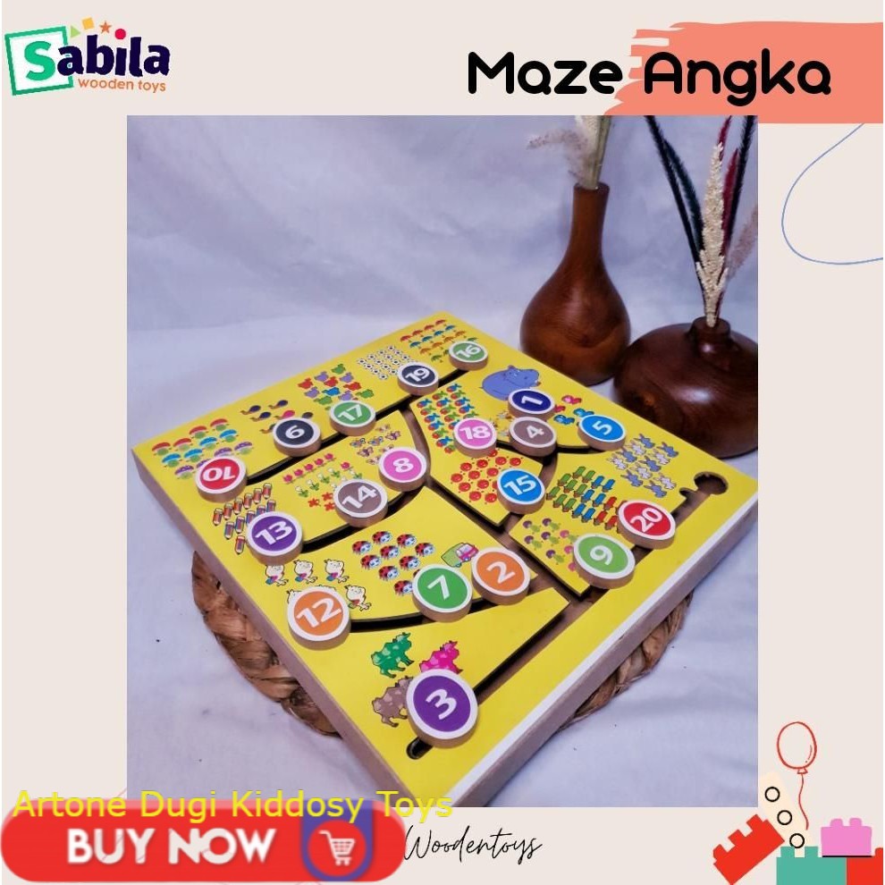 Jual Toys Mainan Edukatif Premium Maze Angka dari Kayu untuk Edukasi ...