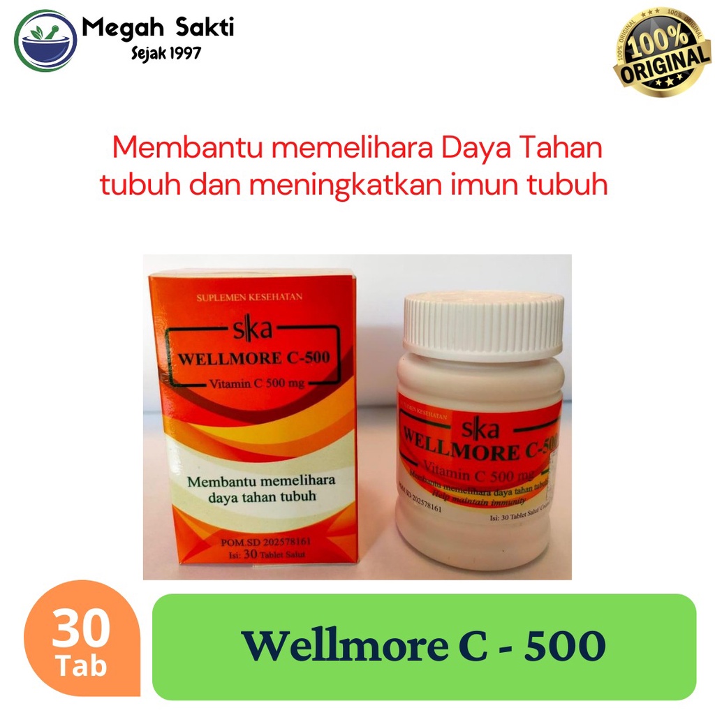 Jual Megah Sakti - Wellmore C 500 - Vitamin C 500 Mg | Shopee Indonesia