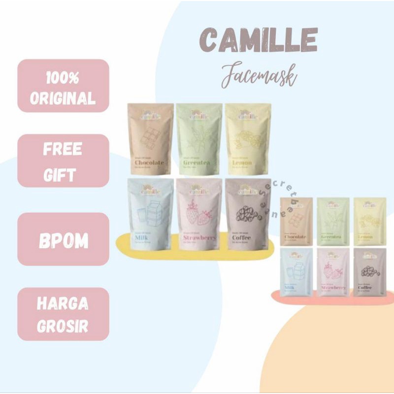 Jual (BUY 1 GET 1 GIFT) FACEMASK CAMILLE BPOM APPROVE 65gr FREE GIFT / MASKER ORGANIK ...