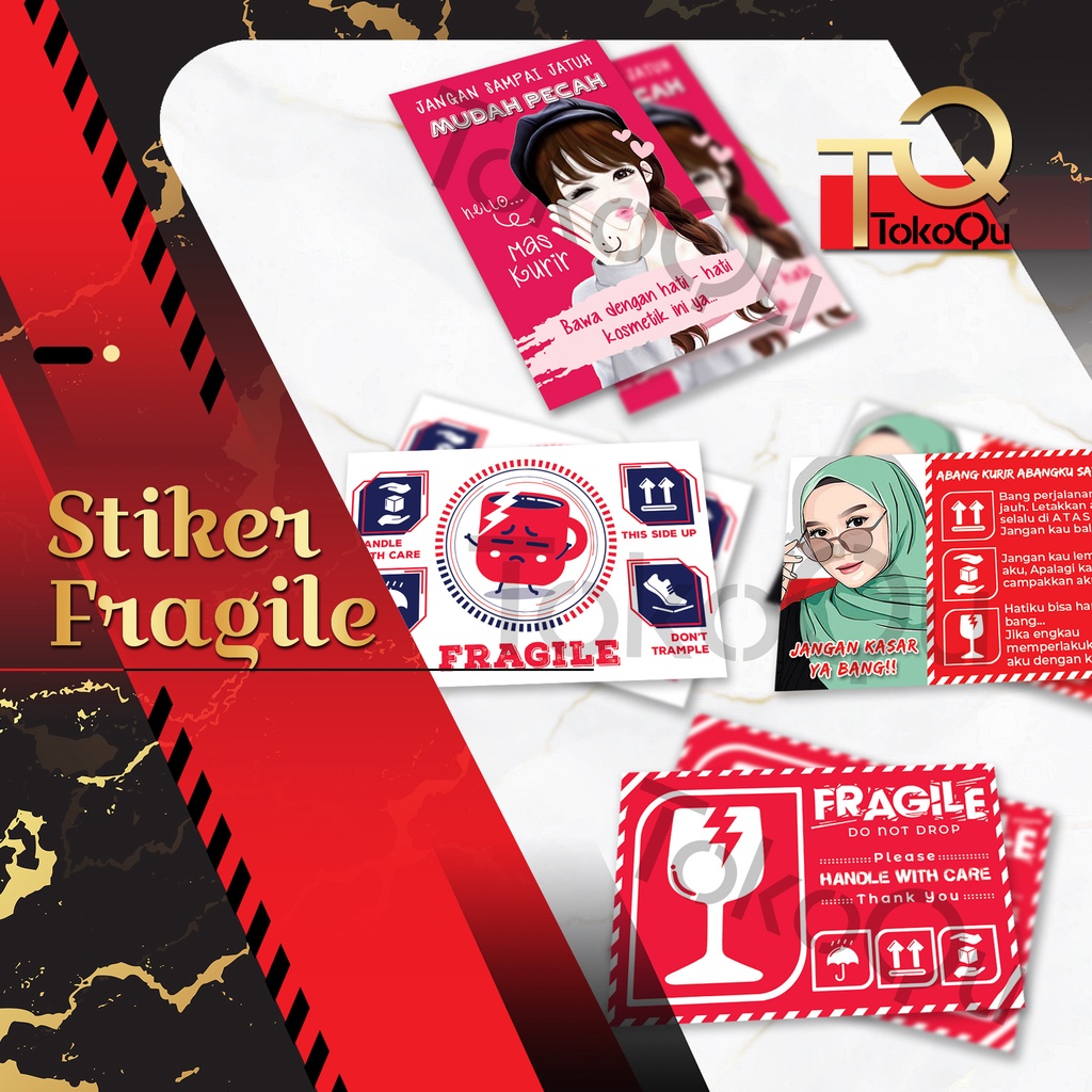 Jual [50pcs]Stiker Fragile/Fragile Stiker/Stiker Fragile lucu/Stiker ...