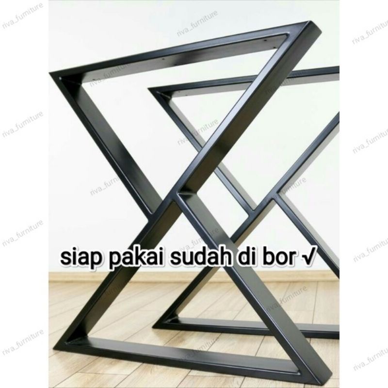 Jual kaki meja besi holo 2x4 #kaki meja besi modern | Shopee Indonesia