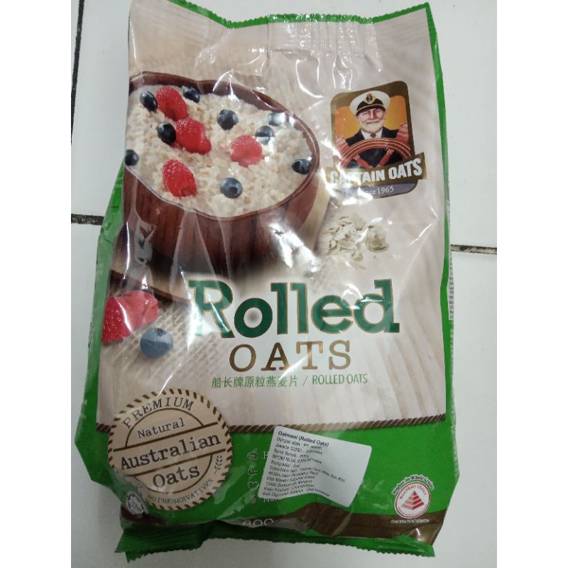 Jual CAPTAIN OATS ROLLED OATS 800GR KEMASAN HIJAU | Shopee Indonesia
